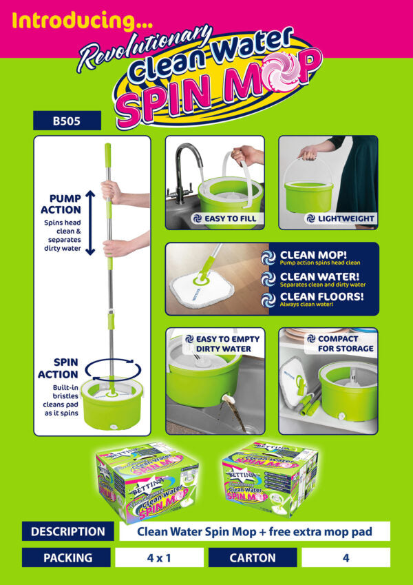 Clean Water Spin Mop — JMart Warehouse