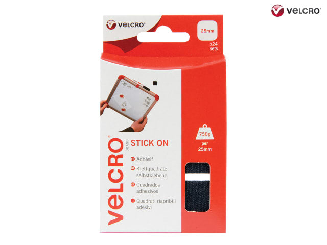 Hook & Loop Stick On Square 24pcs — JMart Warehouse