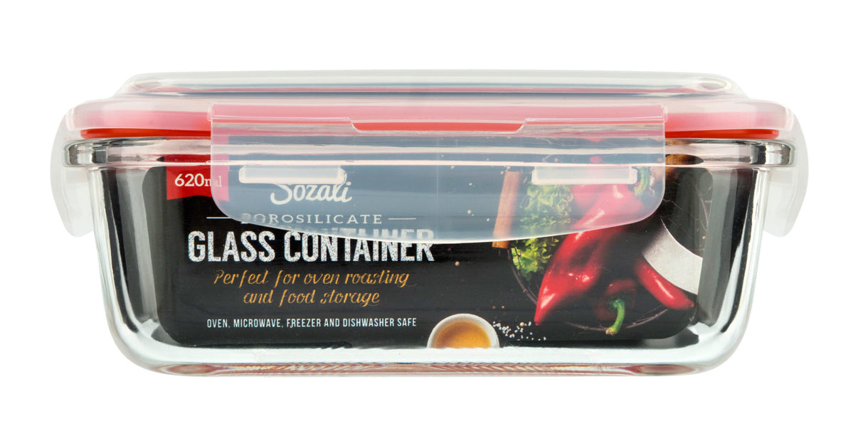 Glass Clip Lock Container 620ml — JMart Warehouse