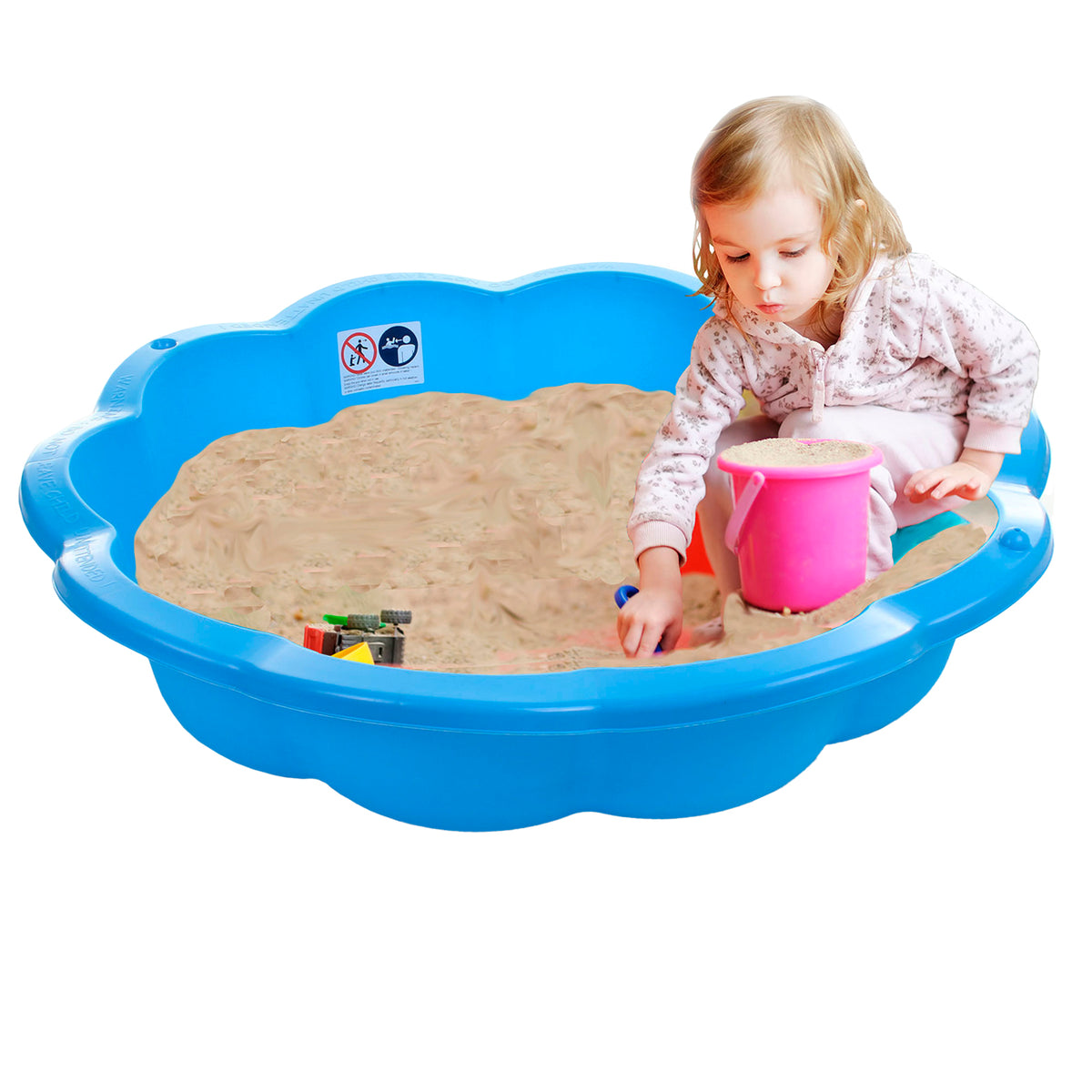 Large Plastic Sunflower Sandpit Pool single piece — JMart Warehouse