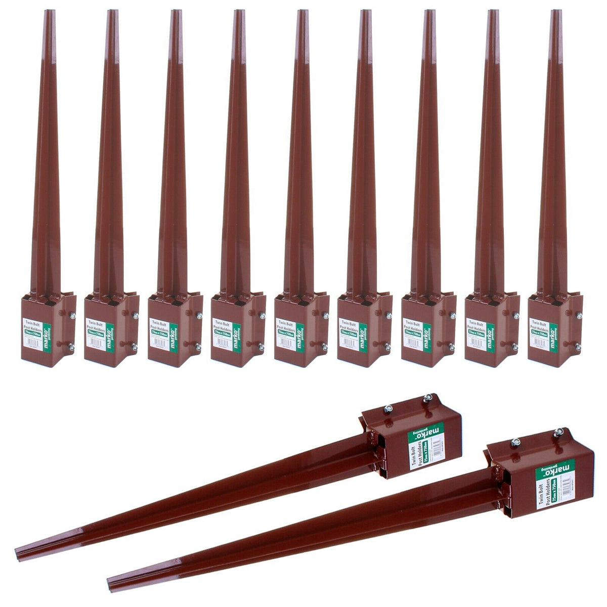3" (75m) Twin Bolt Fence Post Holder — JMart Warehouse