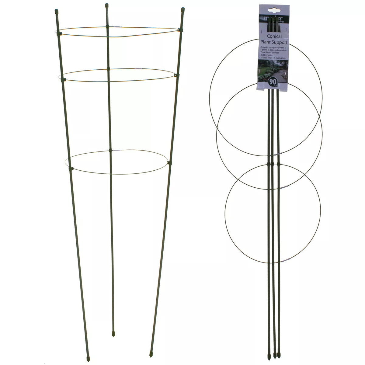 90cm 3 Ring Conical Plant Support — JMart Warehouse