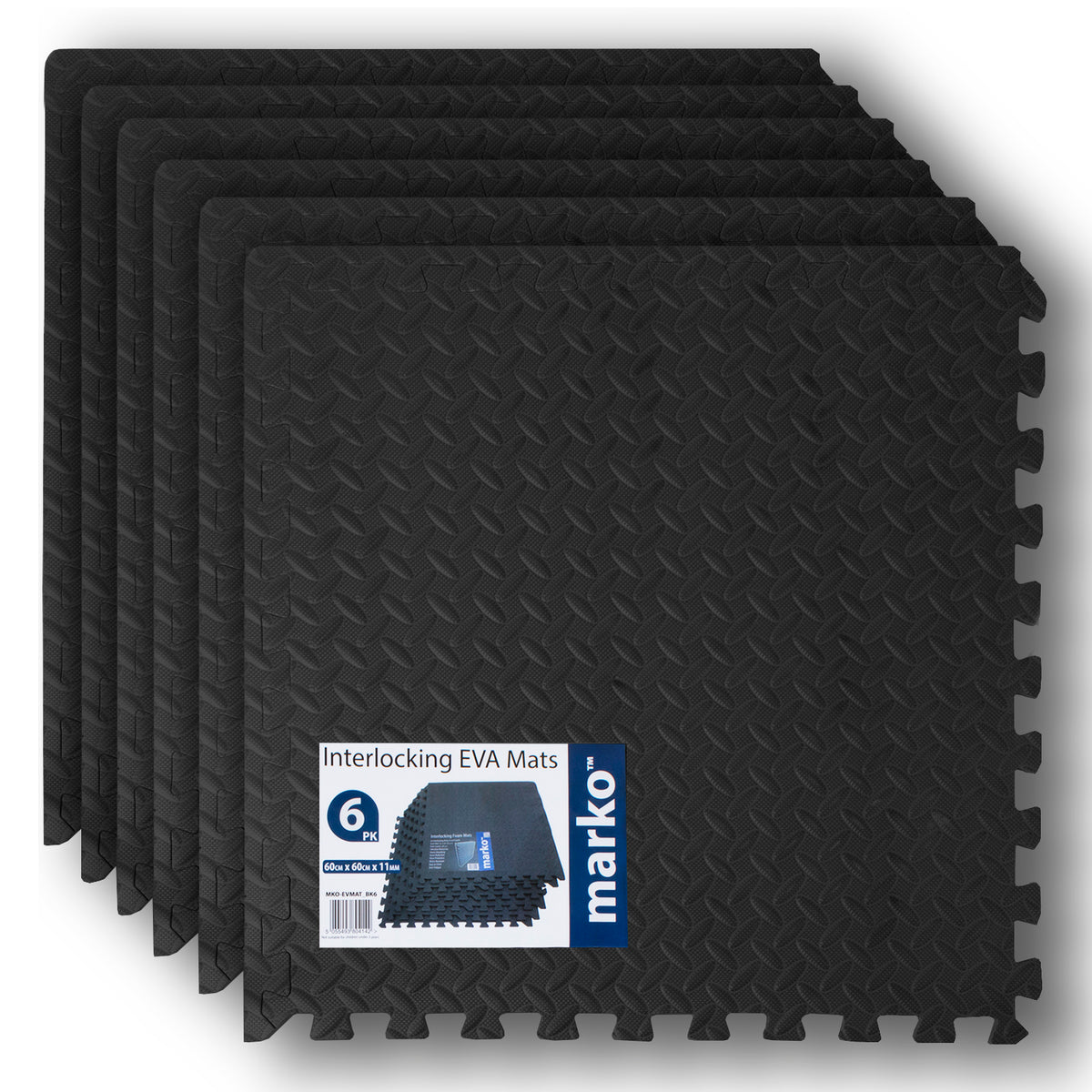 6PK Black Interlocking Mats — JMart Warehouse