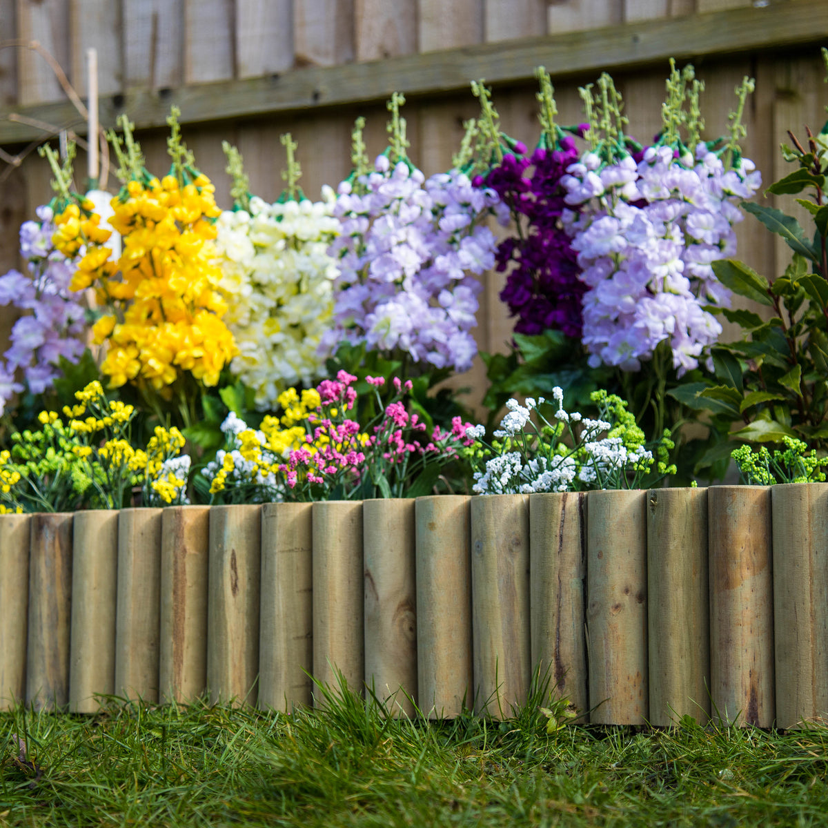1M Wooden Picket Fence Border Edging — JMart Warehouse